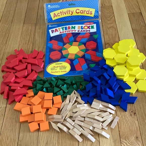 Learning Resources | Toys | Learning Resources Pattern Block Activity Cards Blocks Large ...
